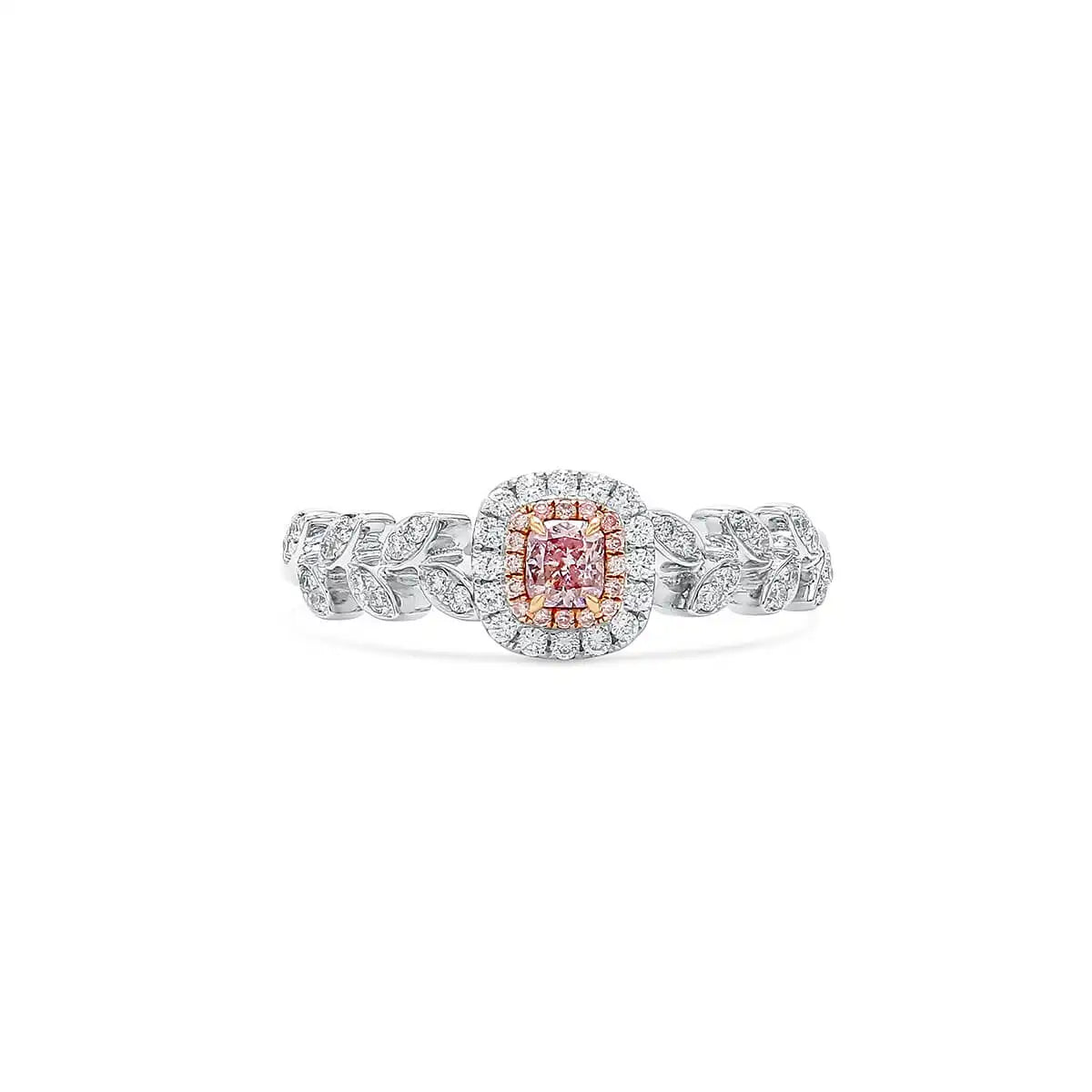 Pink Engagement Natural Diamond Ring Radiant Cut Fancy-Colored Pink(0 ...
